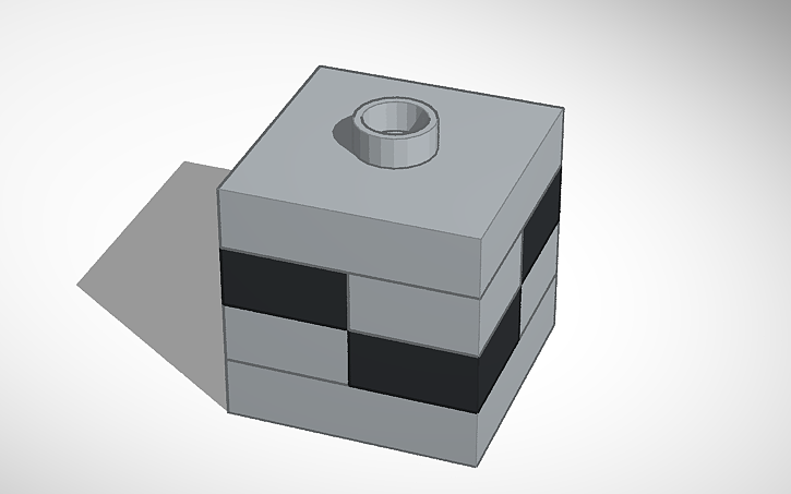 3D design Minecraft Lego Coal Ore - Tinkercad