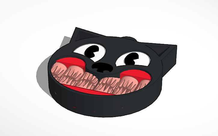 3D design Cartoon Cat head figure - Tinkercad