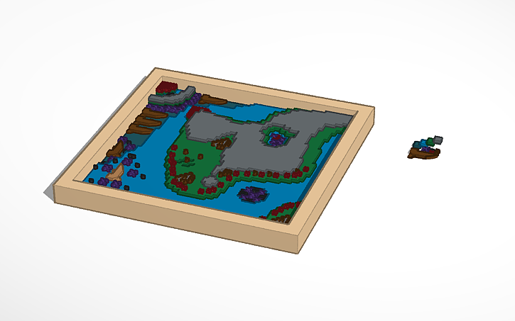 3D design minecraft full map | Tinkercad