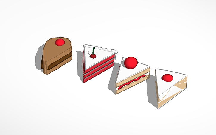 3D design Cake slices - Tinkercad