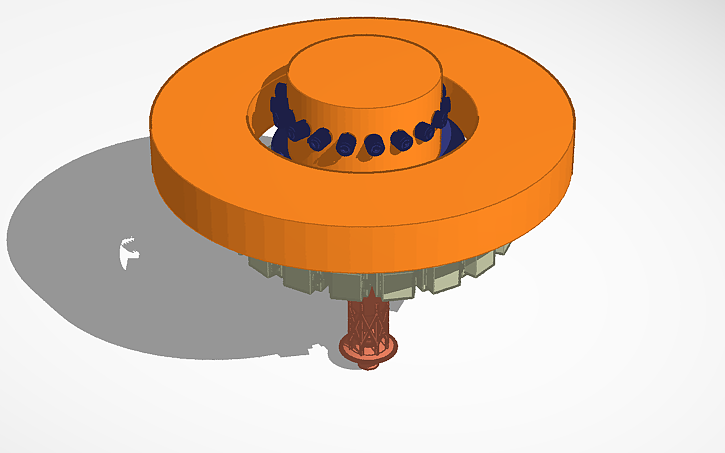 3D design magnetron plasma mine - Tinkercad
