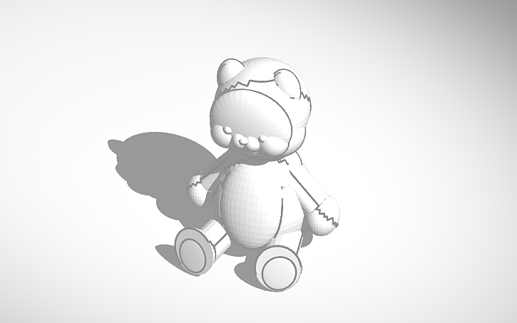 3D design Teddy Bear Base - Tinkercad