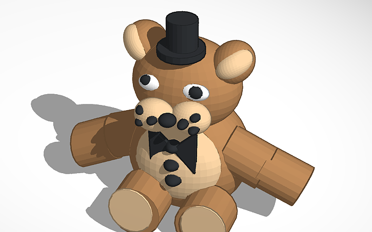 3D design teddy bear - Tinkercad