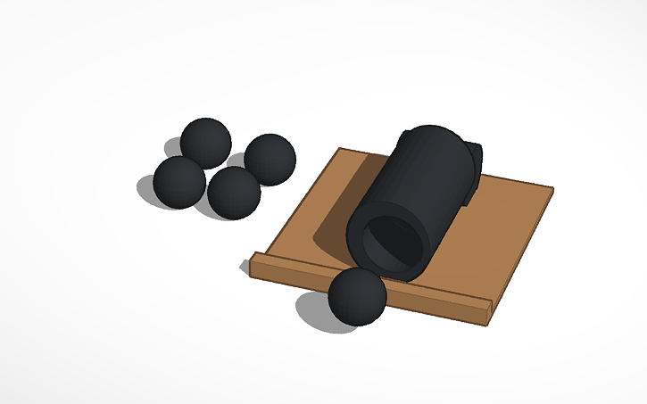 3D design Cannon ball - Tinkercad