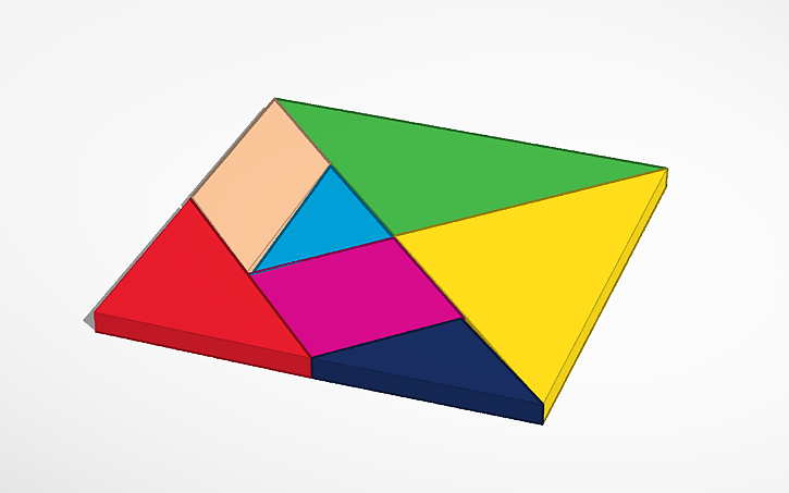 3D design Tangram - Tinkercad
