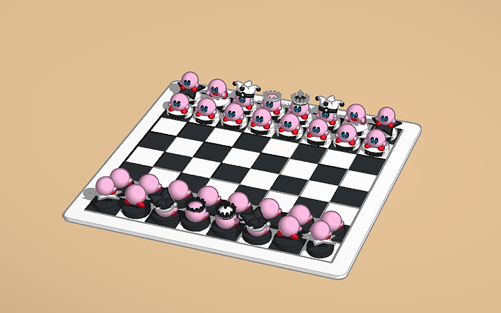 3D design Kirby Chess Set - Tinkercad