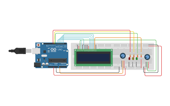 Circuit Design SemÁforo Lcd Tinkercad