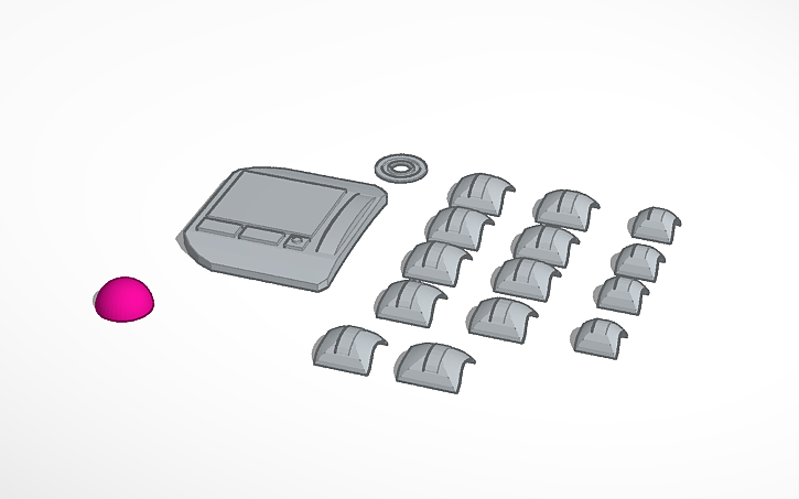 3D design bionic hand parts - Tinkercad