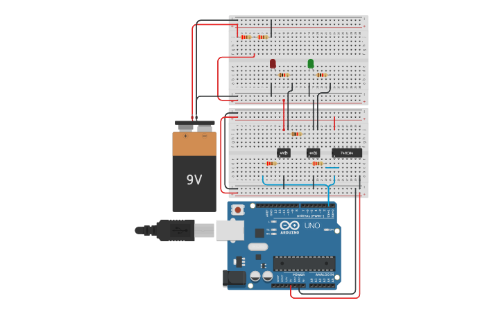 Circuit design Logic control | Tinkercad
