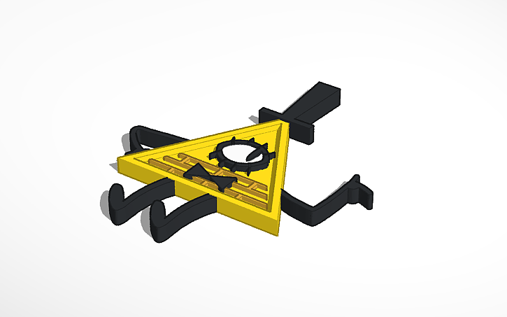 3D design Bill Cipher (Different Pose) Adapted for 3D printing - Tinkercad