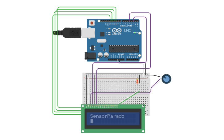 Circuit design Lcd Module - Tinkercad