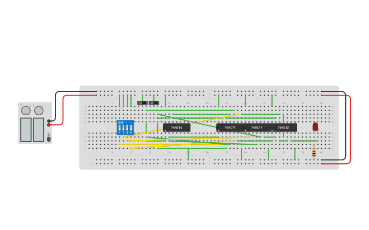 Circuit design 4x1 mux - Tinkercad