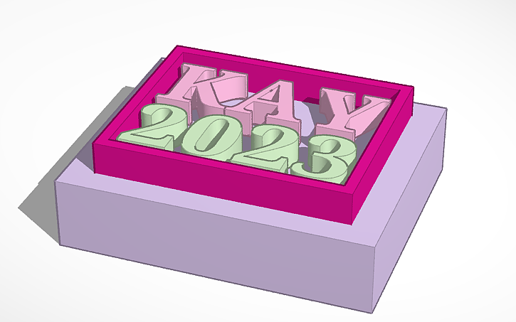 3D design Signature Stamp - Tinkercad