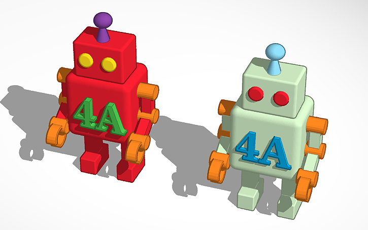 3D design ROBOTS EN 3D - Tinkercad