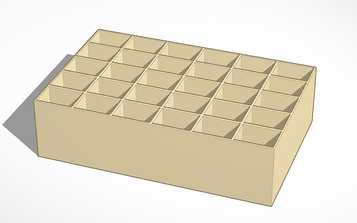 3D design box organizer - Tinkercad