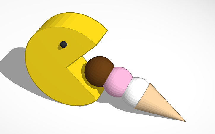 3D design Pacman - Tinkercad
