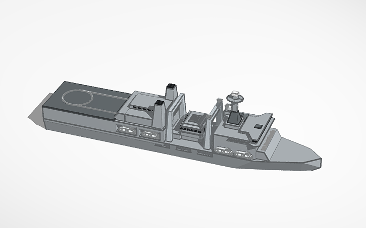 3D design Fort Victoria-class replenishment oiler - Tinkercad