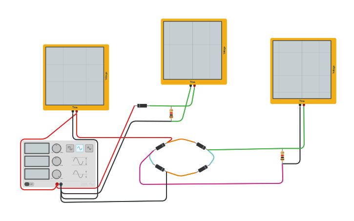Circuit design Simple Bridge Rectifie | Tinkercad