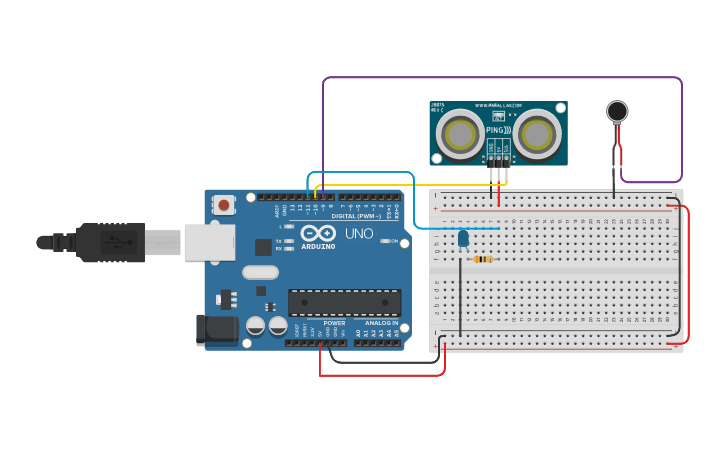 Circuit design Spider sense - Tinkercad