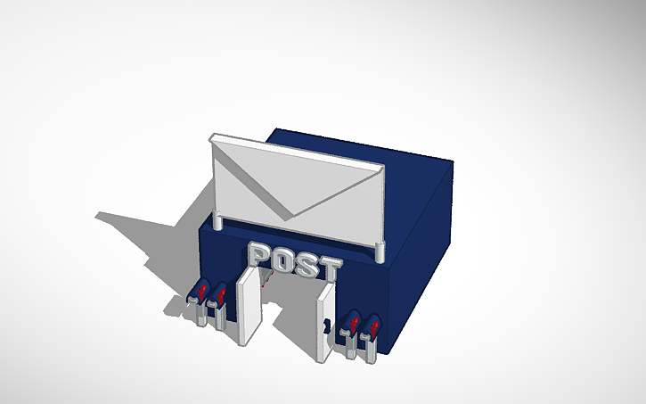 3D design Post Office - Tinkercad