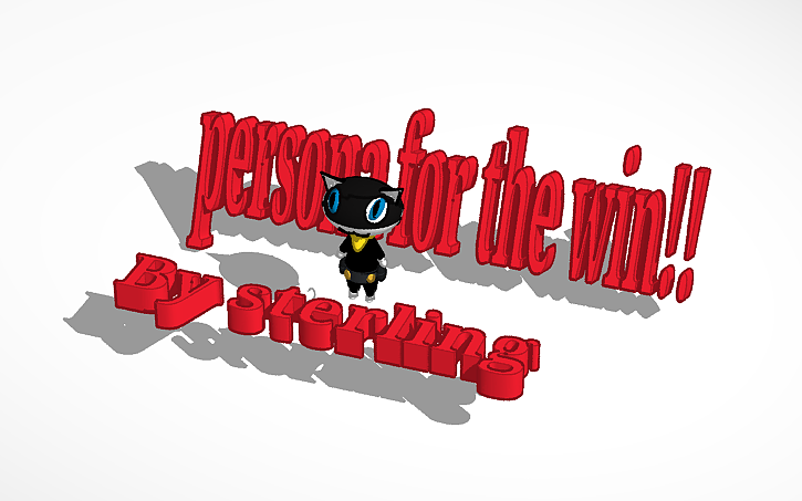 3D design Morgana from PERSONA 5 - Tinkercad
