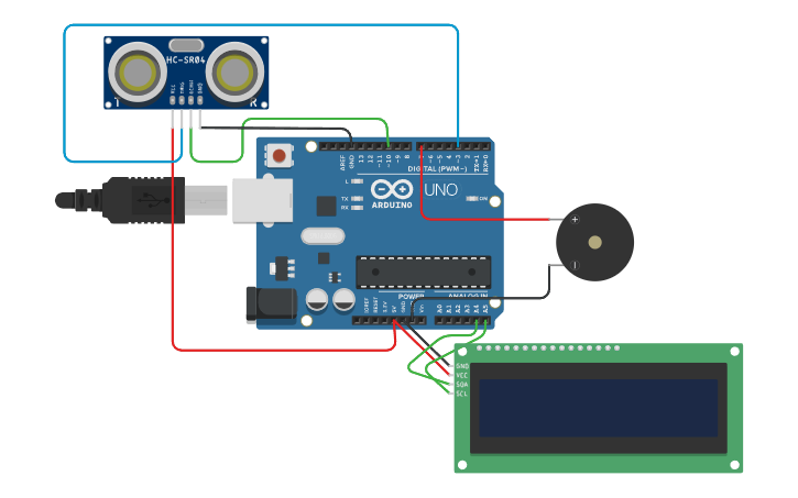 Circuit Design Distance Meter Tinkercad