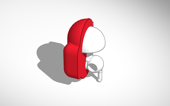 3D design anatomy of a Among Us character - Tinkercad