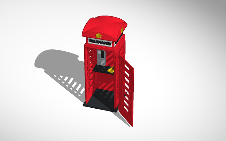 3D design UK Telephone Booth - Tinkercad