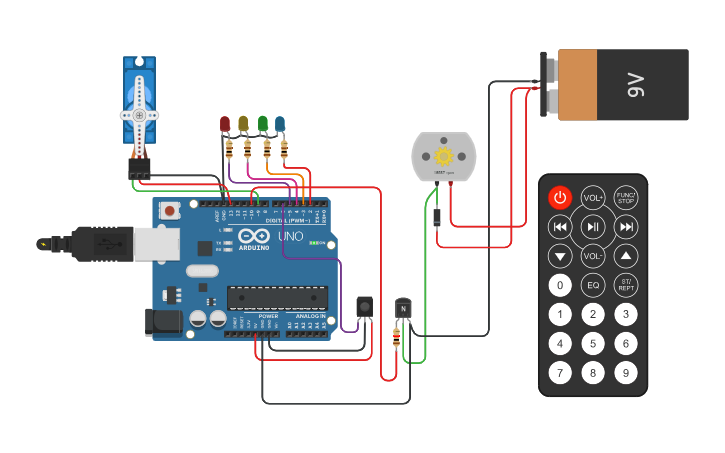 Circuit design IR SENSOR - Tinkercad