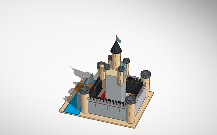 3D design Chateau fort de Montlieu - Tinkercad