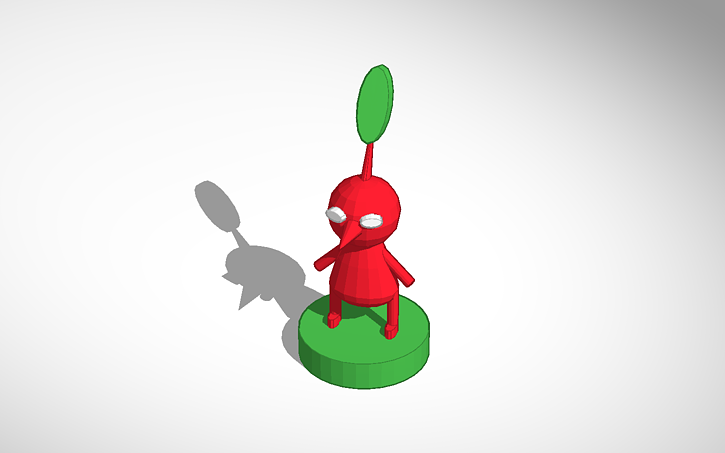 3D design red pikmin figure | Tinkercad