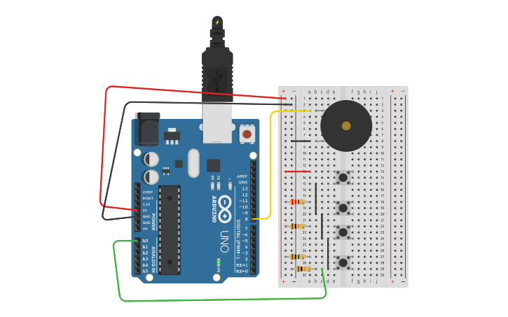 Circuit design Arduino Project 7- Key Instrument by Amber Camerano ...