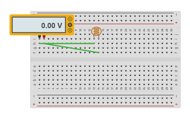 Circuit design LDR - Tinkercad
