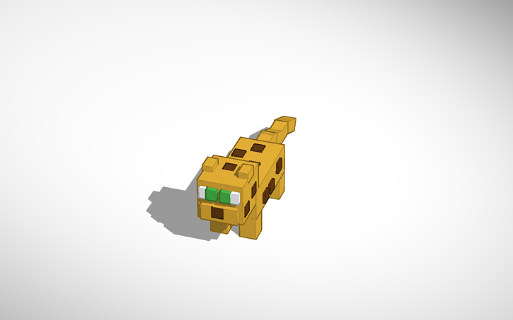 3D design Minecraft Ocelot | Tinkercad