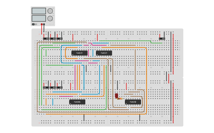 Circuit design Part B: 4x1 MUX | Tinkercad