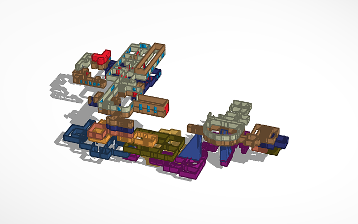 3D design Underground base - Tinkercad