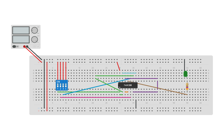 Circuit design 2x1 Multiplexer - Tinkercad