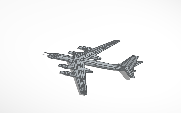 3D design Tupolev TU-95 "Bear" 🇷🇺 - Tinkercad