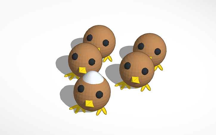 3D design #kiwiandduckwars - kiwi rebellion - Tinkercad