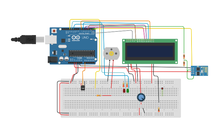 Circuit design IOT based Smart Irrigation System - Tinkercad Circuit design IOT based Smart Irrigation System - Tinkercad