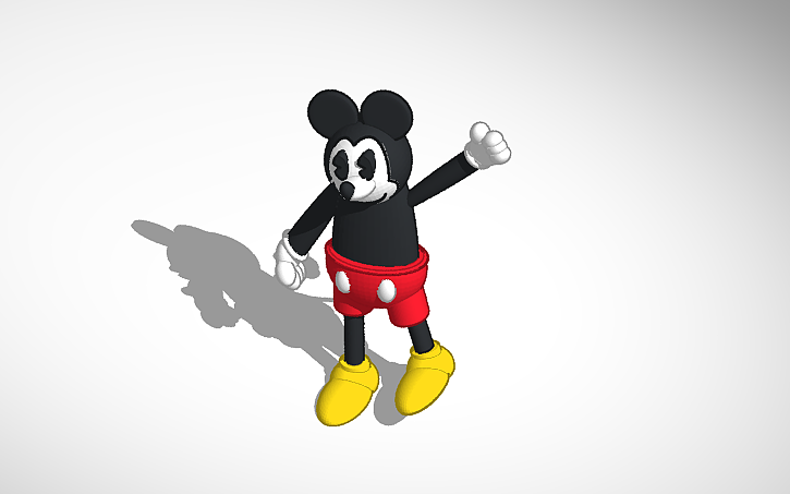 3D design mickey waving | Tinkercad