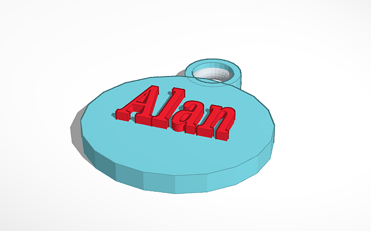 3D design Keyring - Tinkercad