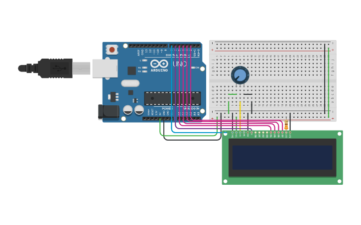 Circuit design Relógio Digital Arduino - Tinkercad Circuit design Relógio Digital Arduino - Tinkercad