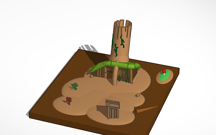 3D design Shrek's swamp model - Tinkercad