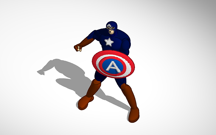 3D design Captain America | Tinkercad