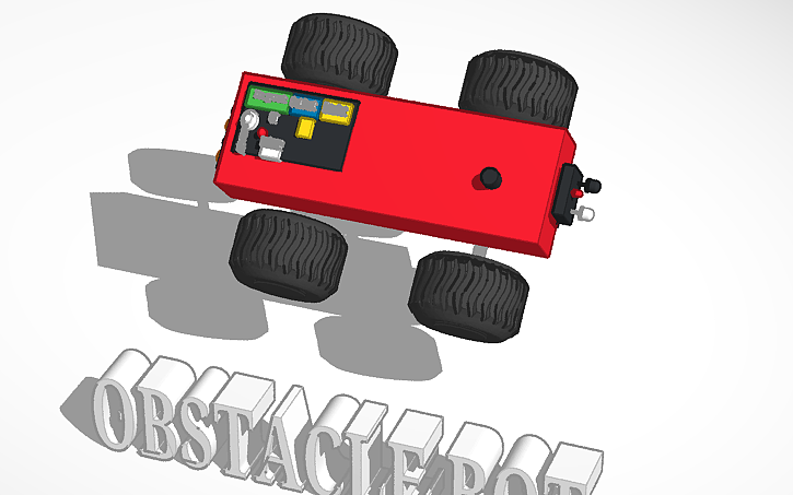 3D design OBSTACLE BOT - Tinkercad