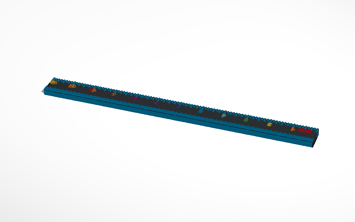 3D design 12 inch ruler - Tinkercad