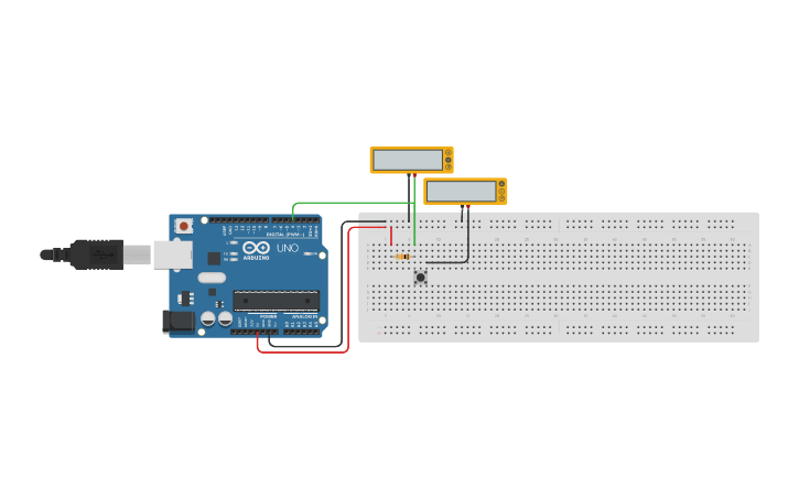 Circuit design Bouton poussoir + Arduino - Tinkercad Circuit design Bouton poussoir + Arduino - Tinkercad