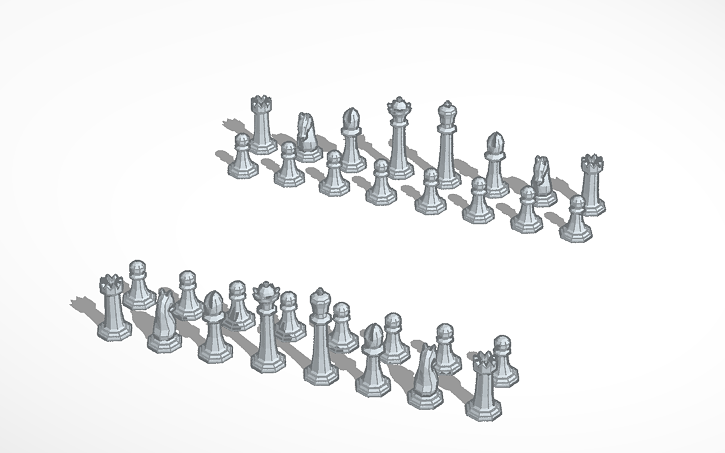 3D design Chess - Tinkercad