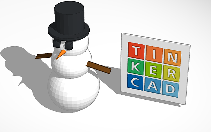 3D design Snowman - Tinkercad